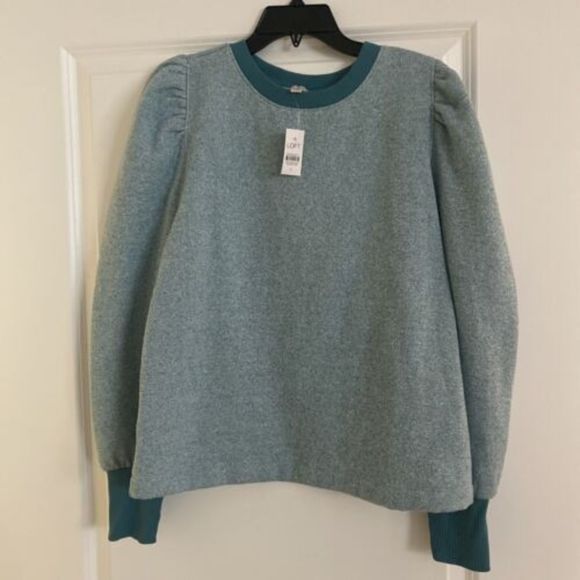 Ann Taylor | Tops | Nwtloft Puff Sleeve Crew Neck Blouse Size L | Poshmark